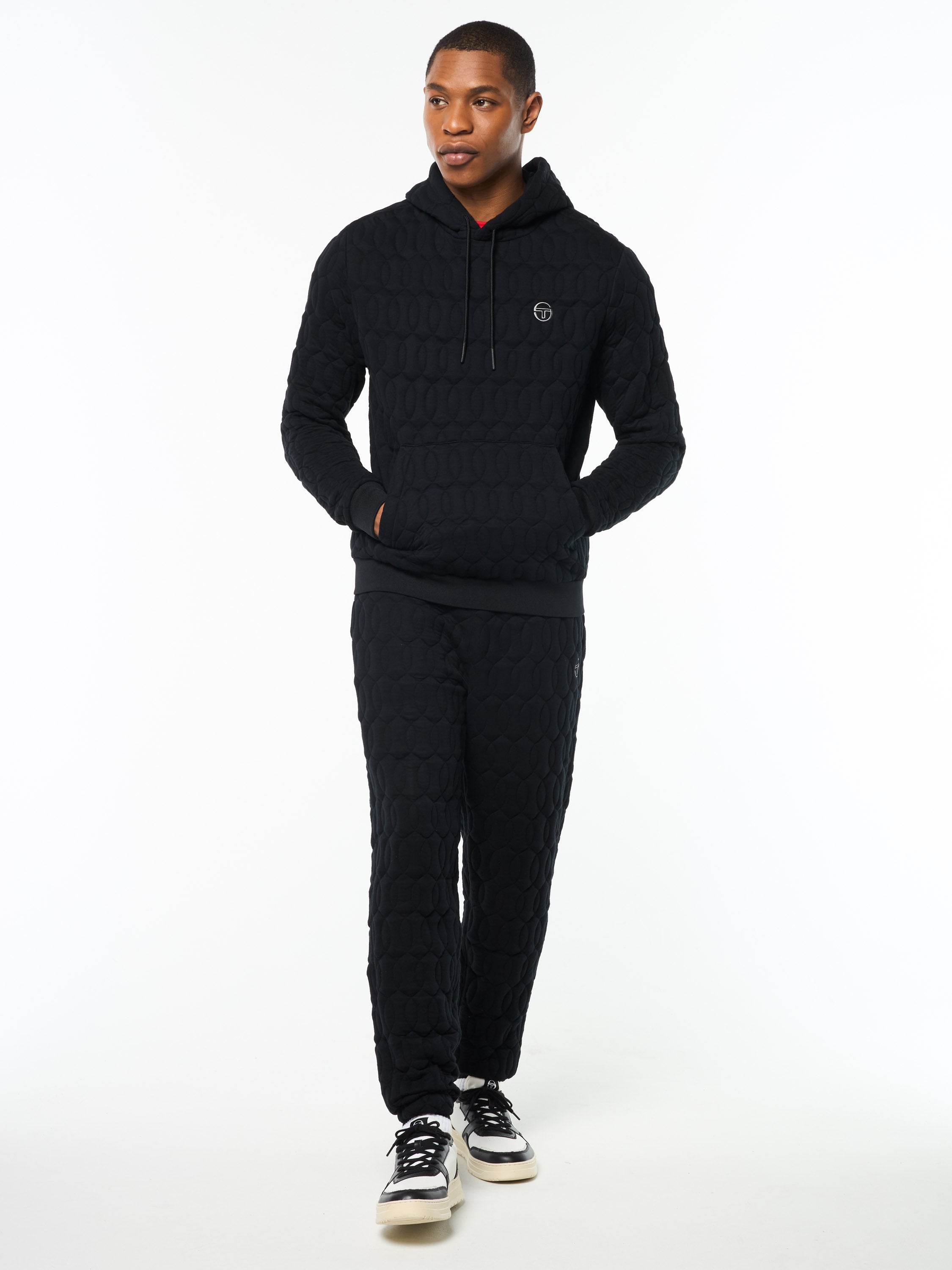 Aversa Quilted Hoodie- Black Beauty – Sergio Tacchini Europe