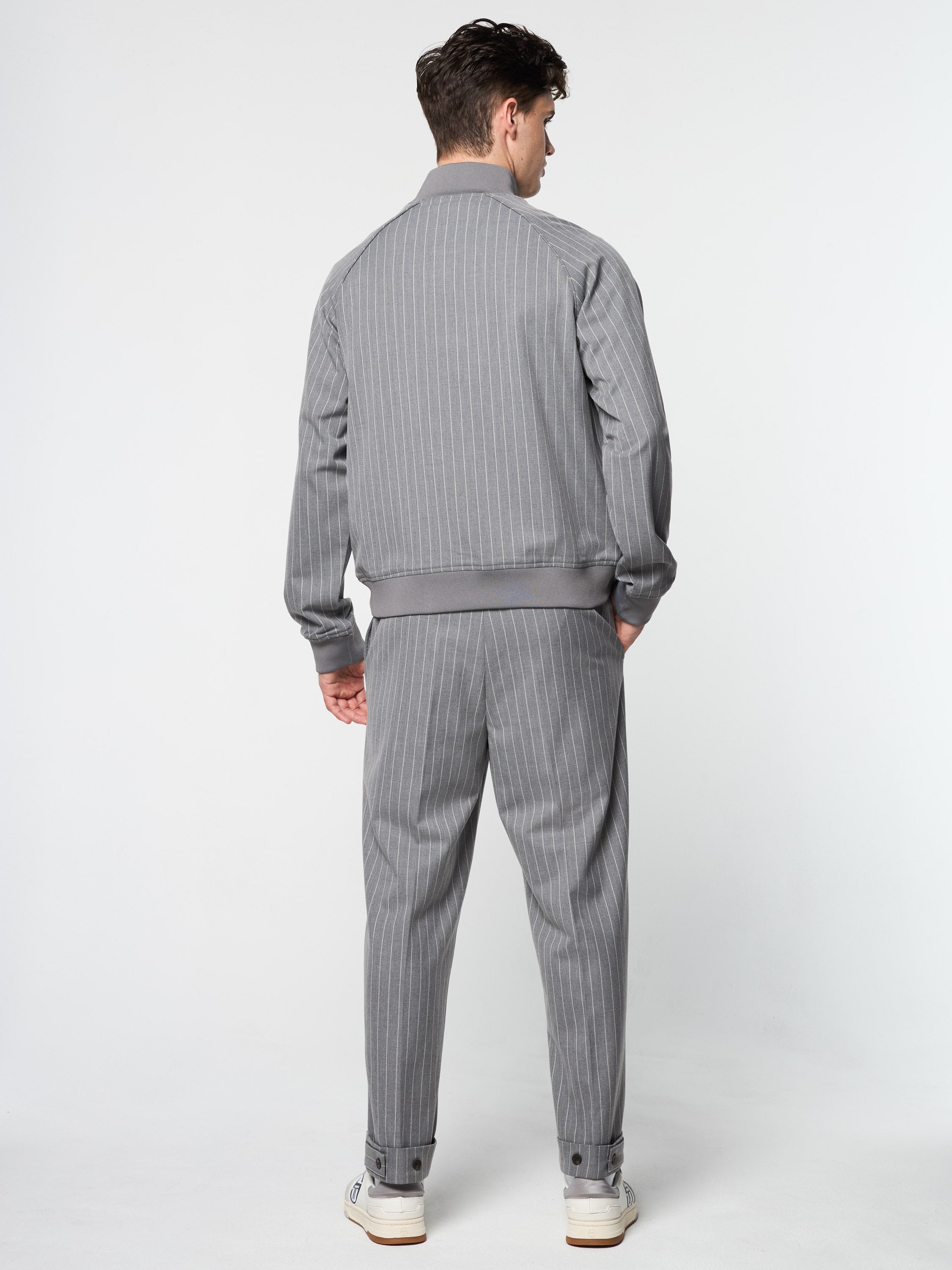 Gessato Suiting Track Jacket- Quiet Shade – Sergio Tacchini Europe