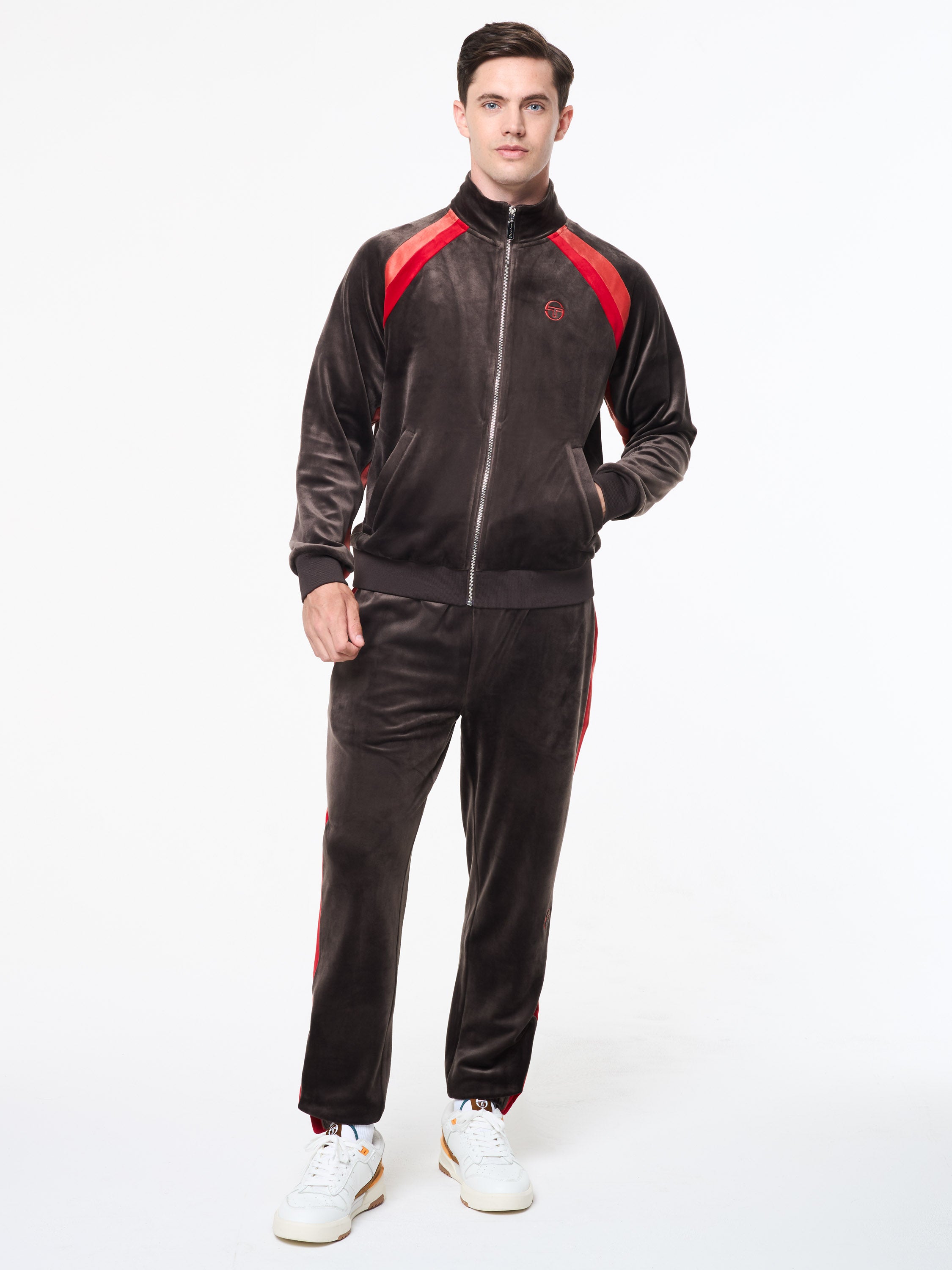 Banda Velour Track Jacket- Mulch – Sergio Tacchini Europe